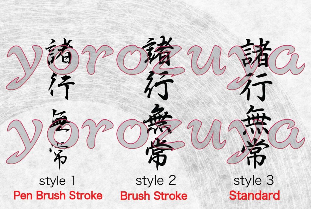 Japanese Word Tattoo – ‘Nothing Is Permanent’ In Japanese Kanji Symbols ...