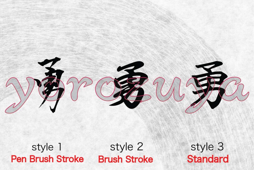 Courage (Samurai Virtue) In Brush Stroke Japanse Kanji Symbol For ...