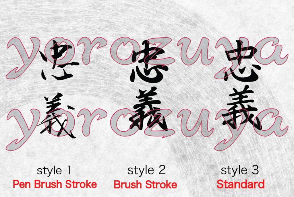 Loyalty (Samurai Virtue) In Japanese Kanji Symbol For Tattoo – Yorozuya