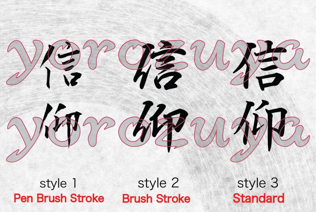 Faith In Japanese Kanji Symbols For Word Tattoo – Yorozuya