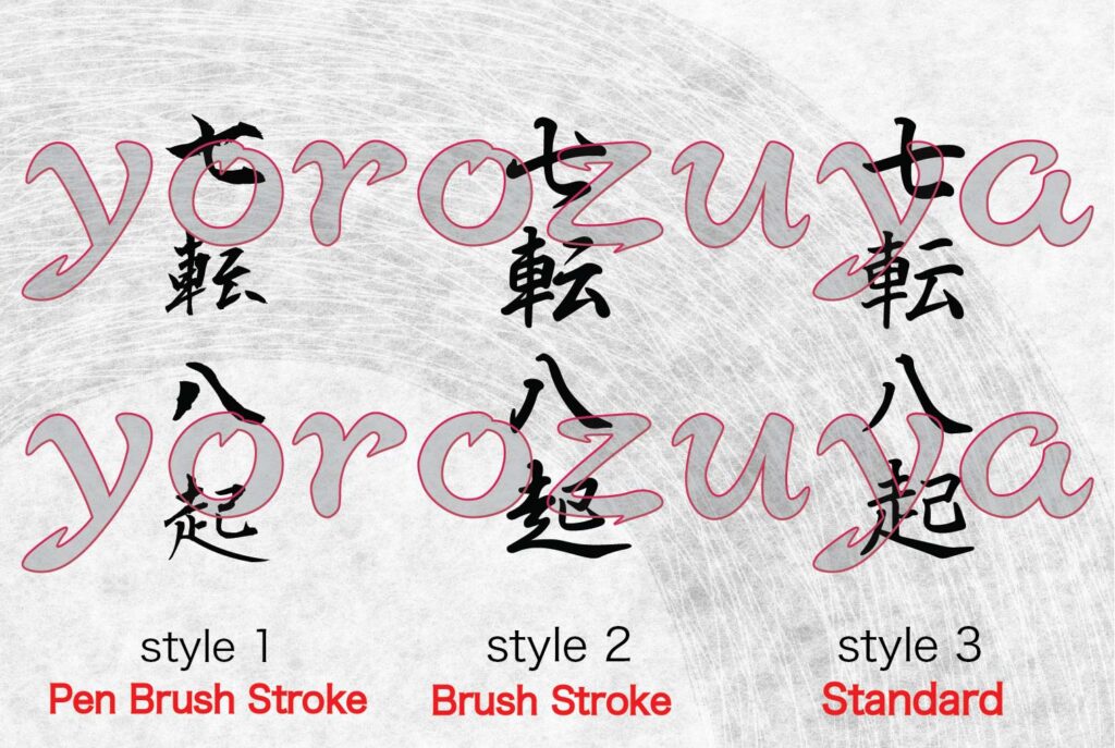 Never Give Up (fall down 7 times stand up 8 times) in Japanese Kanji ...