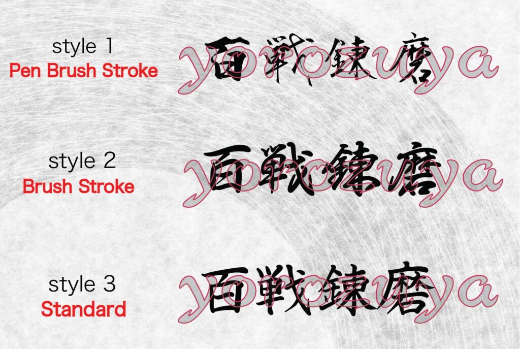 Japanese Calligraphy Tattoo – ‘Invincible’ in Kanji symbols ...