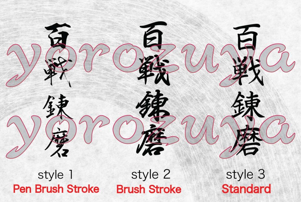 Japanese Calligraphy Tattoo – ‘Invincible’ in Kanji symbols ...