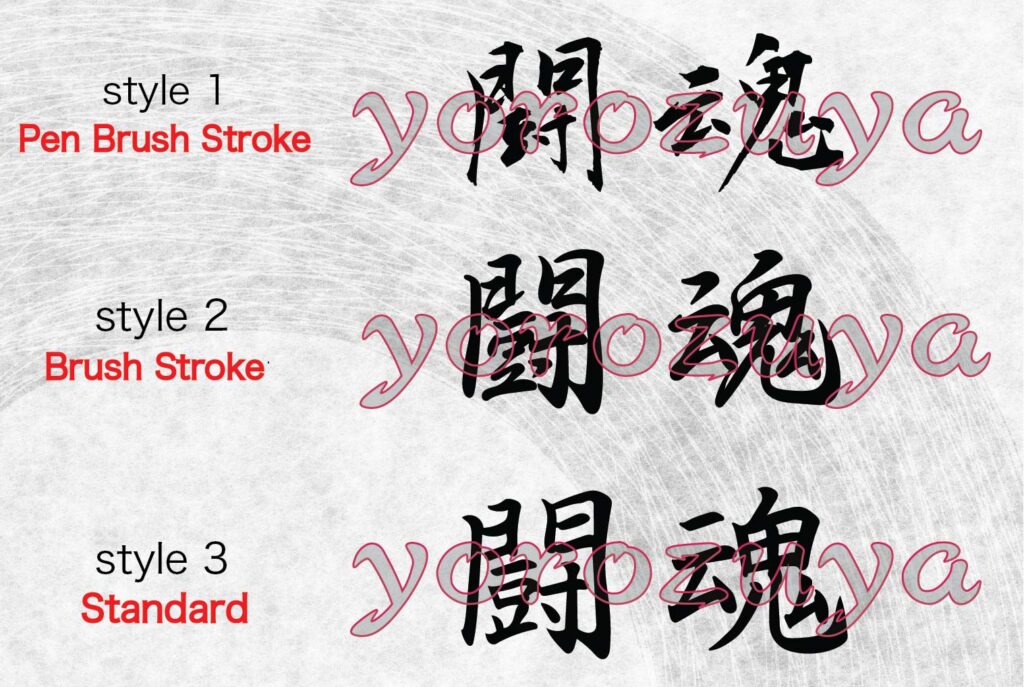 Fighting Spirit – Japanese Kanji Tattoo Idea For Neck and Arm (Shoulder ...