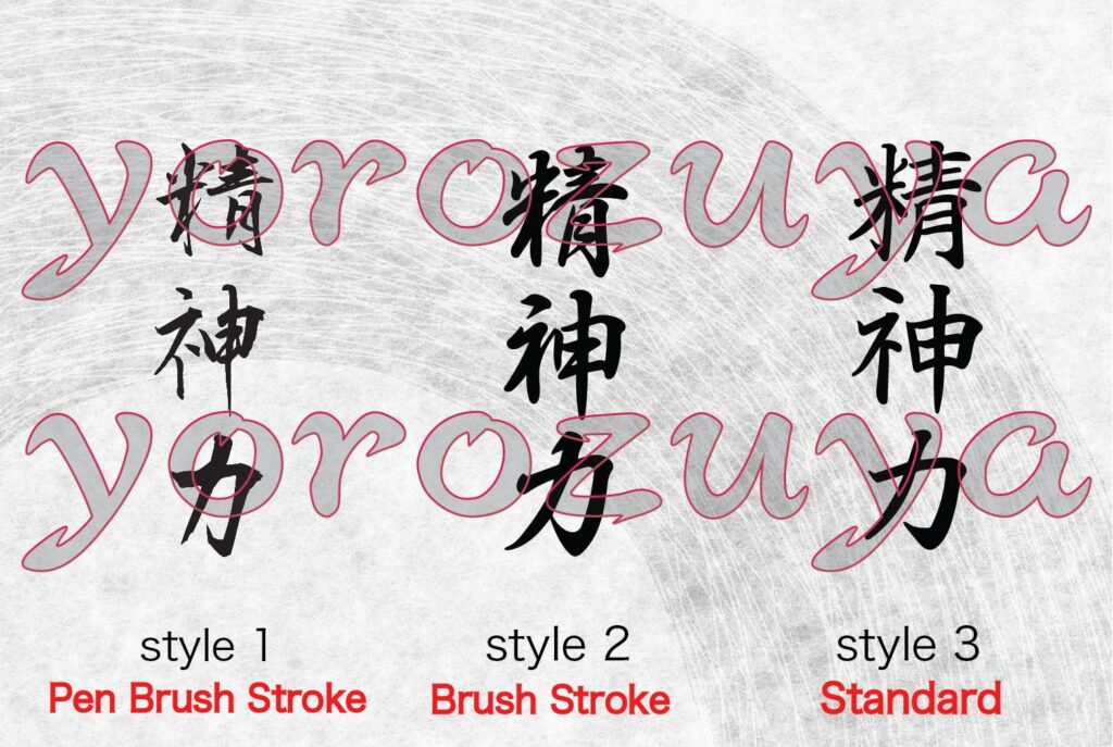 Mental Strength In Japanese Kanji Symbols For Tattoo – Yorozuya