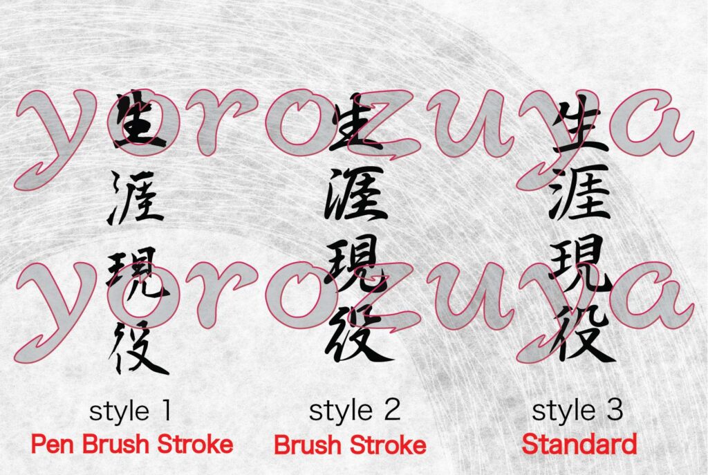 ‘Lifetime-Player’ In Kanji Symbols For Japanese Vertical Writing Tattoo ...
